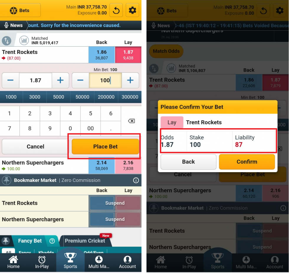 How do I place a Lay Bet? | Mega Casino World